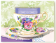 Thinking of You teacup greeting card with a Paris teabag
