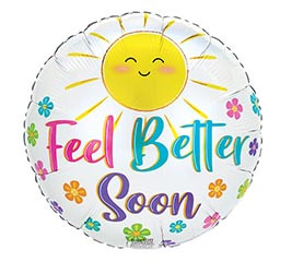 Small Air Filled Balloon On A Stick- Get Well - Confection Collection