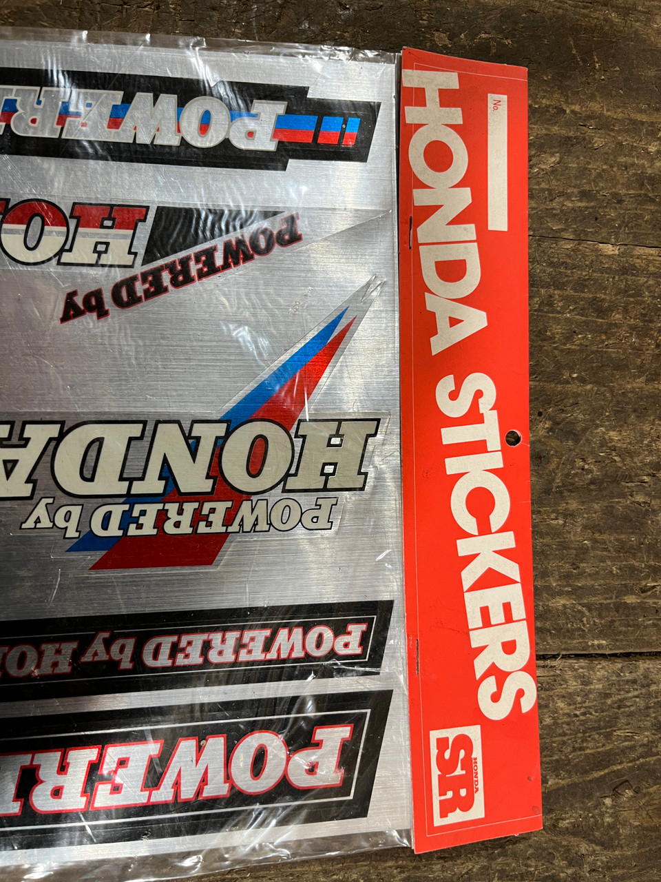 Vintage "Powered By Honda" Sticker Kits, still in original Packets ...