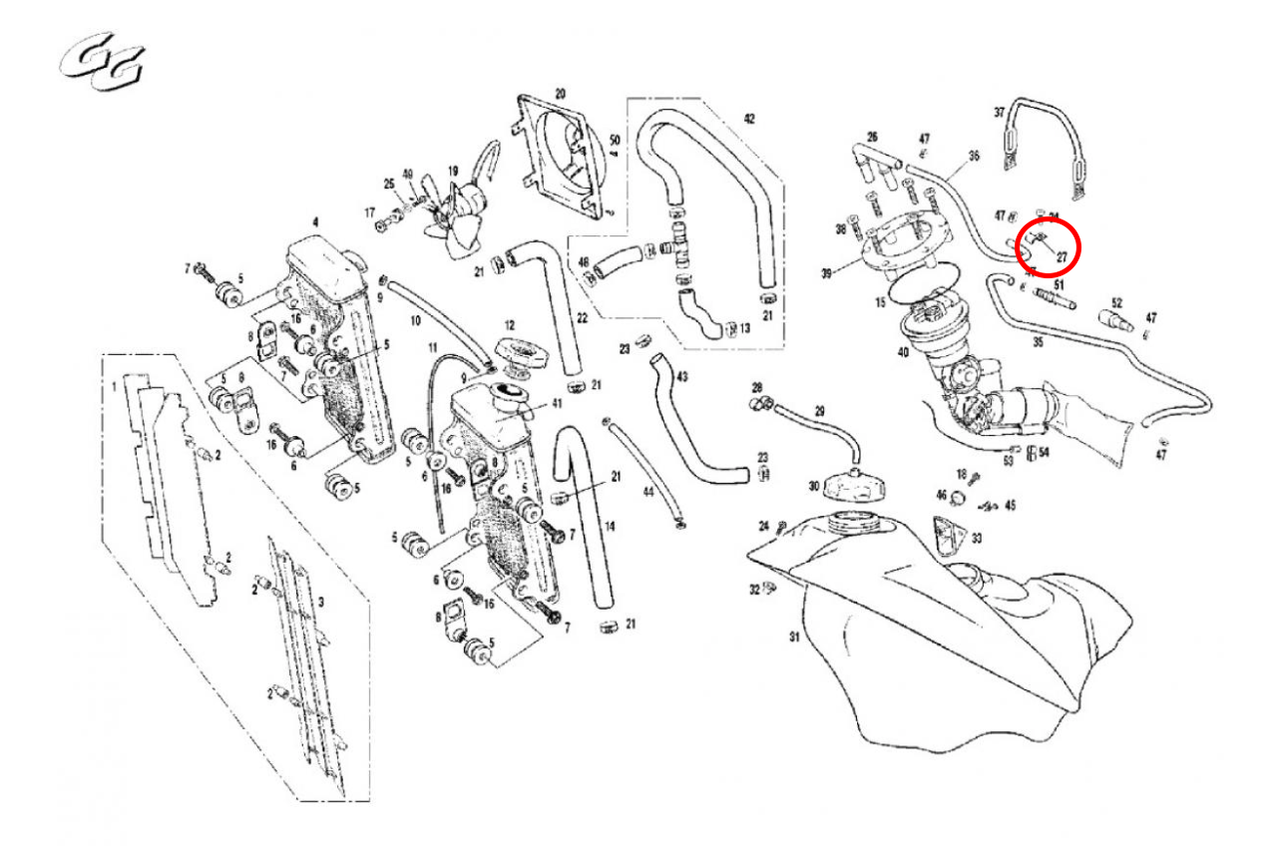 Buy Gas Gas FSE/FSR 450/515, Fuel Hose Fixing Clamp, BFS450410041 OEM ...