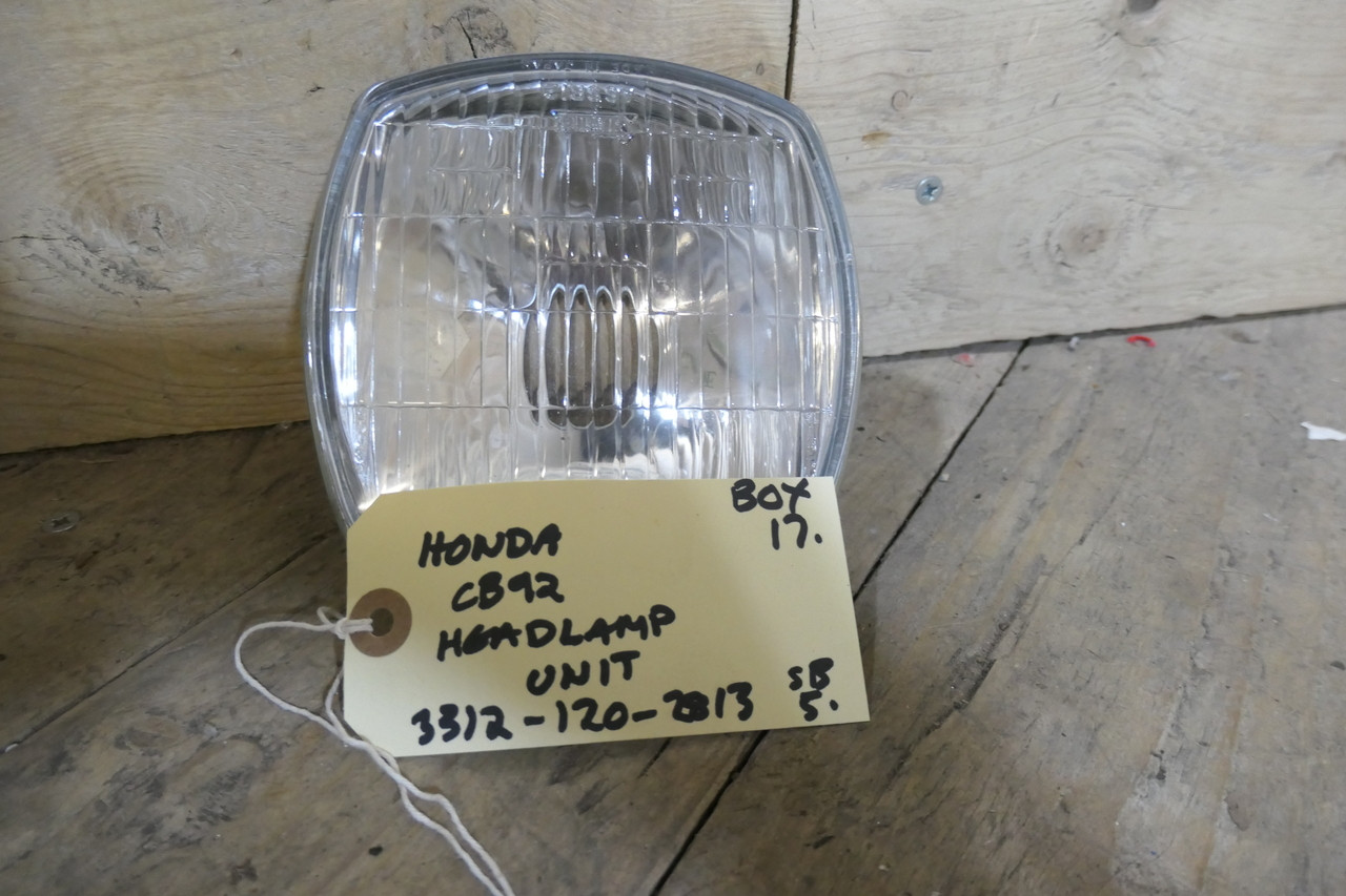 Honda CB92 Headlamp Unit 3312-120-2813, NOS and Used Parts