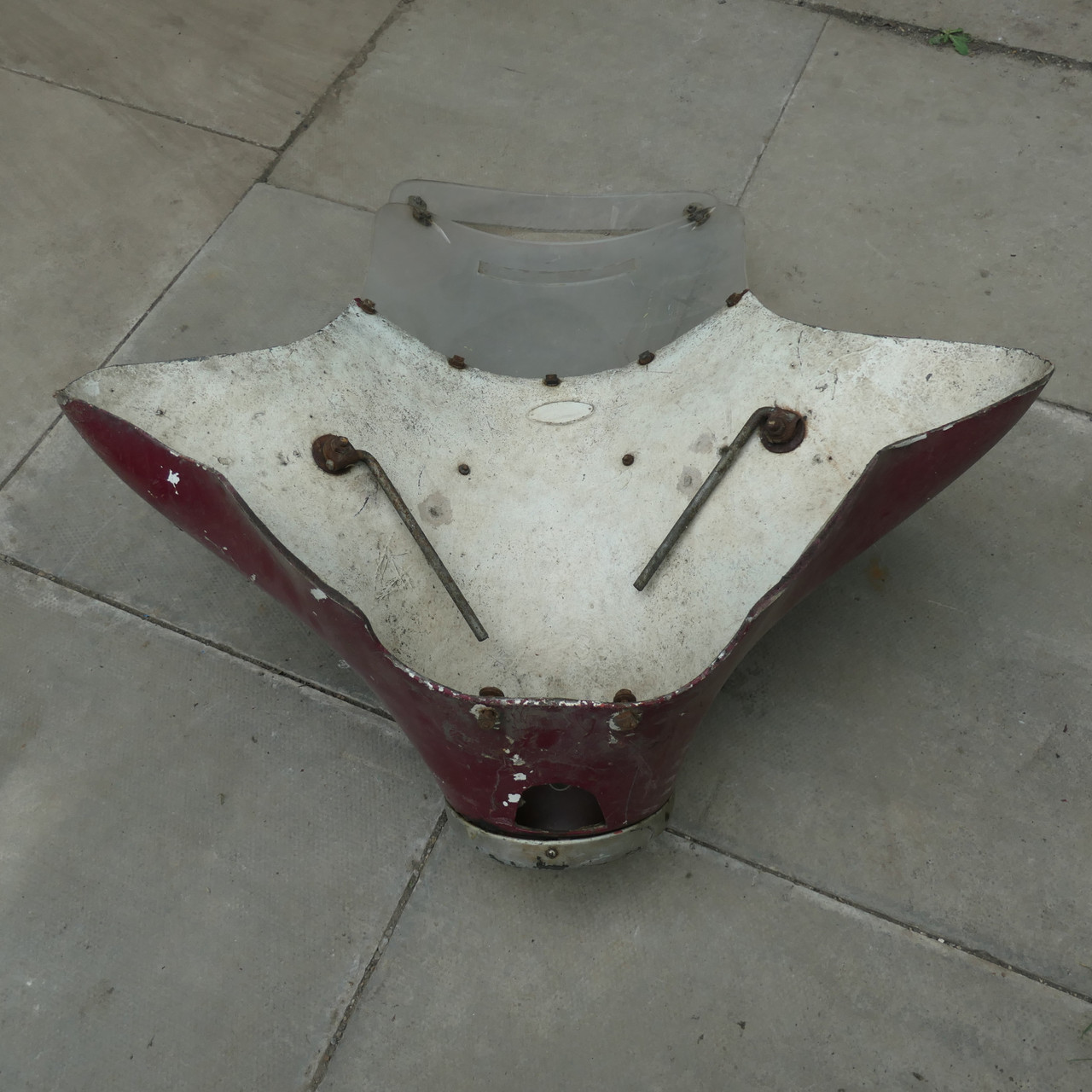 Avon Fairing Maroon, 1950s, Double Screen and Headlght. RARE.