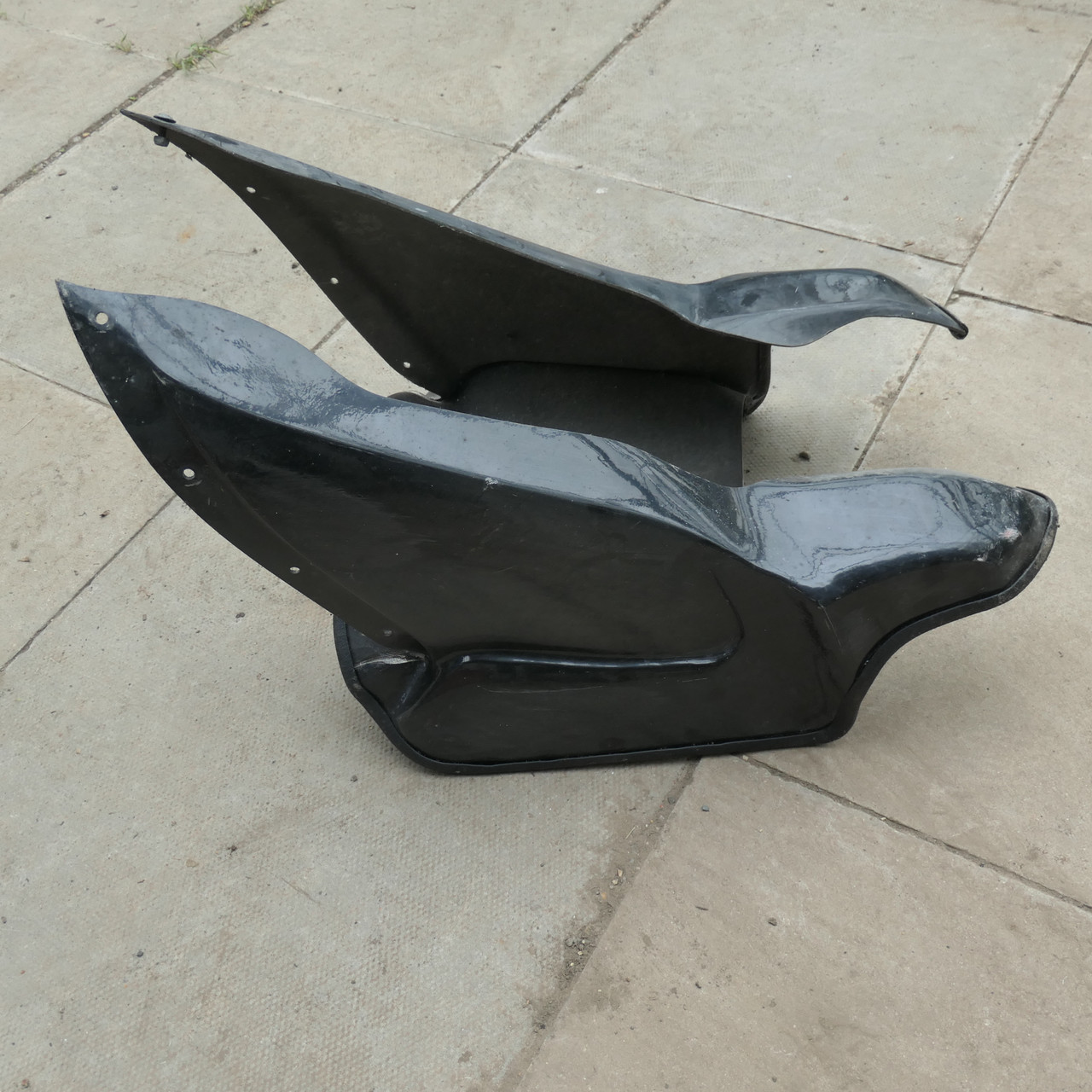 Black Leg Shields, Looks like Ariel Leader????? Pair.