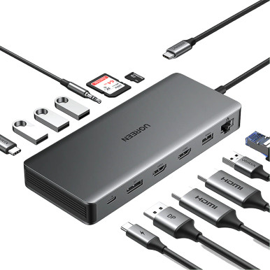 UGREEN REVODOK Pro 313 Triple Display 13-IN-1 USB-C HUB Docking Station ...