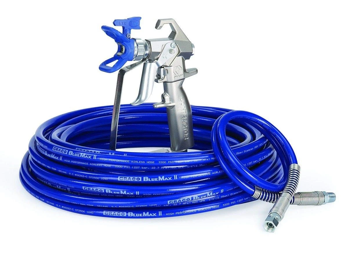 Graco 277241 BlueMax II Airless Paint Spray Hose, 1/4" ID x 50ft, 3300 ...