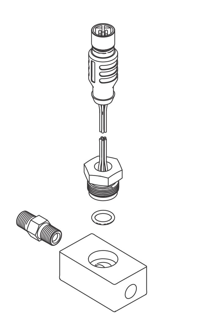 Graco 24P600 Pressure Transducer Kit, 100 psi (7 bar, 0.7 MPa). Used to ...