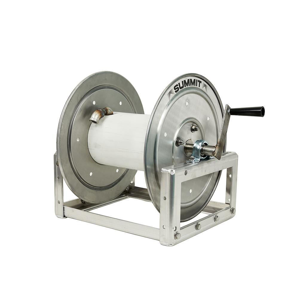 Summit 12 Inch Aluminum Full Frame Manual Hose Reel, 1/2"Inlet - Spraywell
