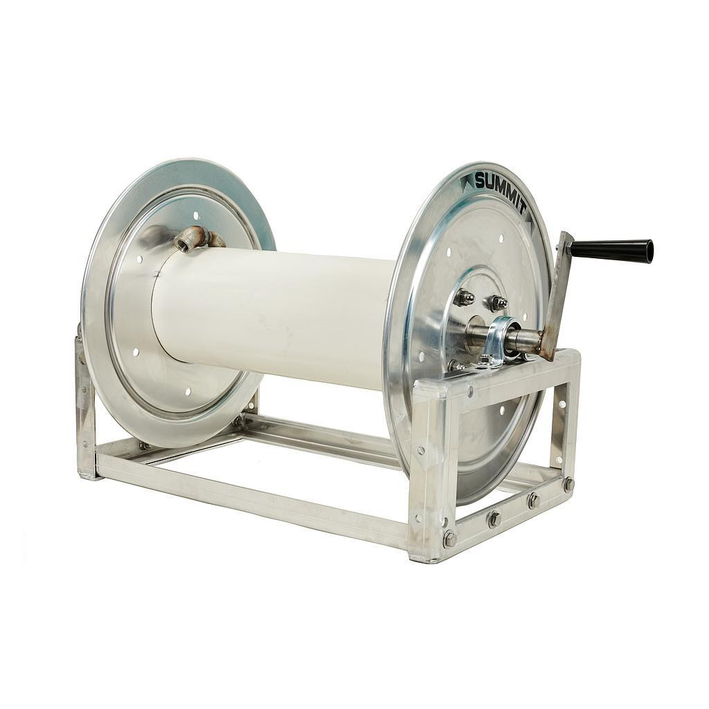 Summit 18 Inch Aluminum Full Frame Manual Hose Reel, 1/2" Inlet - Spraywell