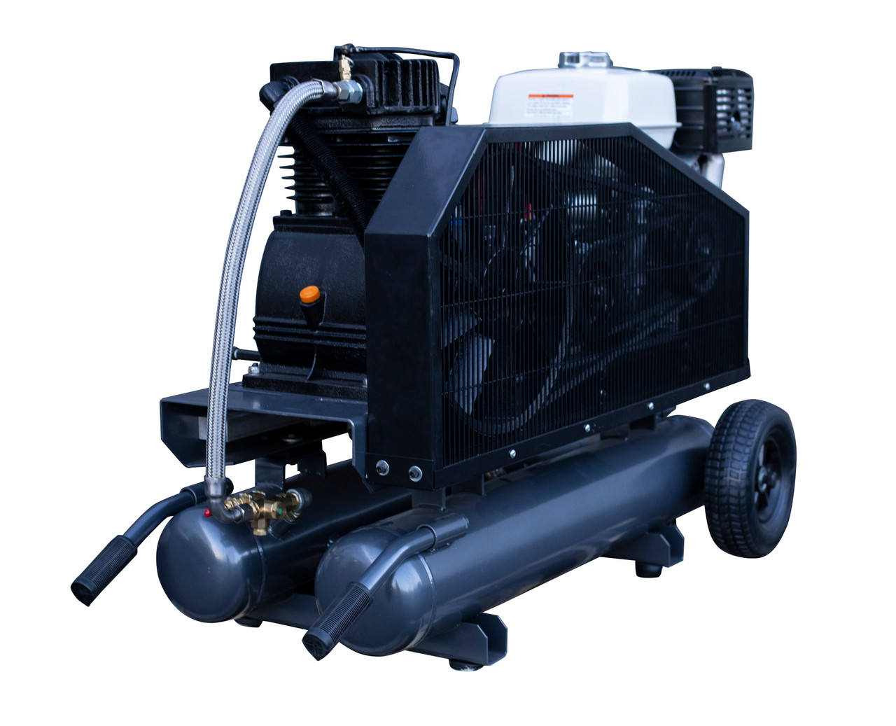 BE AC138HEG2 16 CFM @ 175 PSI - 8 Gallon, Portable Gas Air Compressor ...