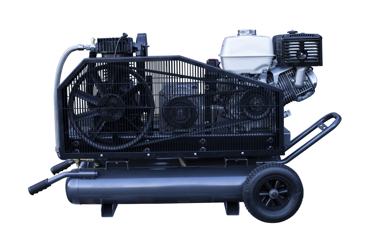 BE AC138HEG2 16 CFM @ 175 PSI - 8 Gallon, Portable Gas Air Compressor ...