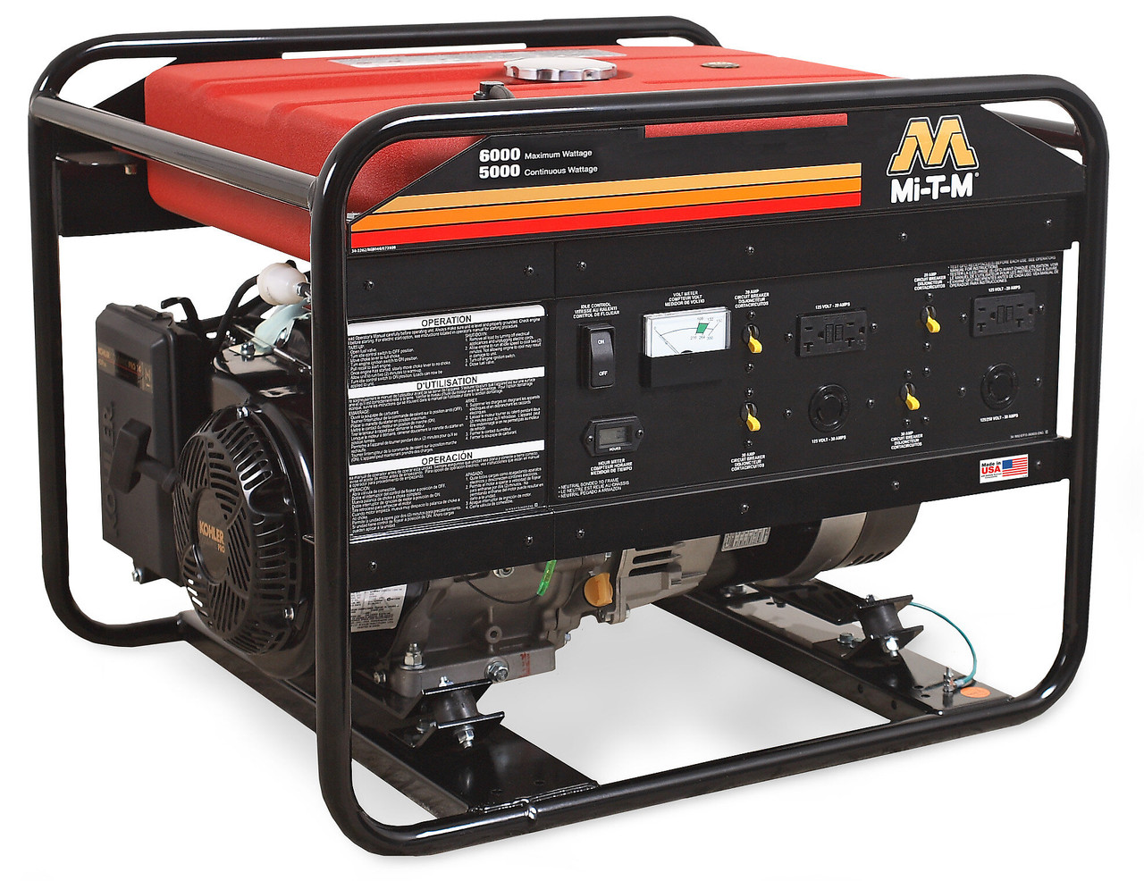 Mi-T-M 6000-Watt Gas Generator with Kohler CH440 Engine - Spraywell