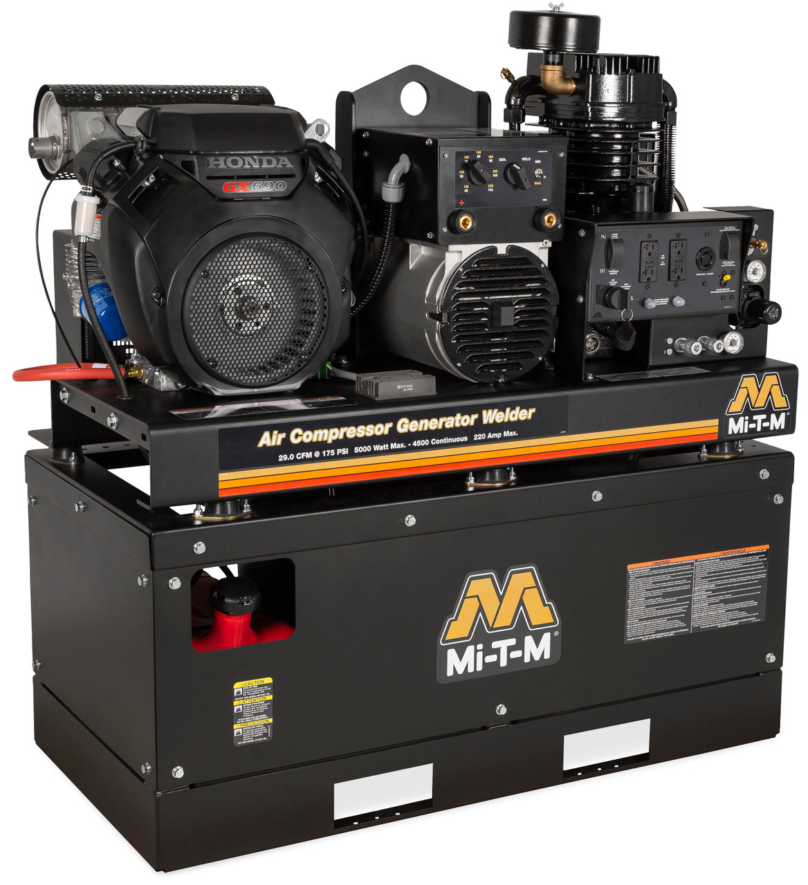 Mi-T-M AGW Series Two Stage Gasoline 20-Gallon Air Compressor/Generator ...