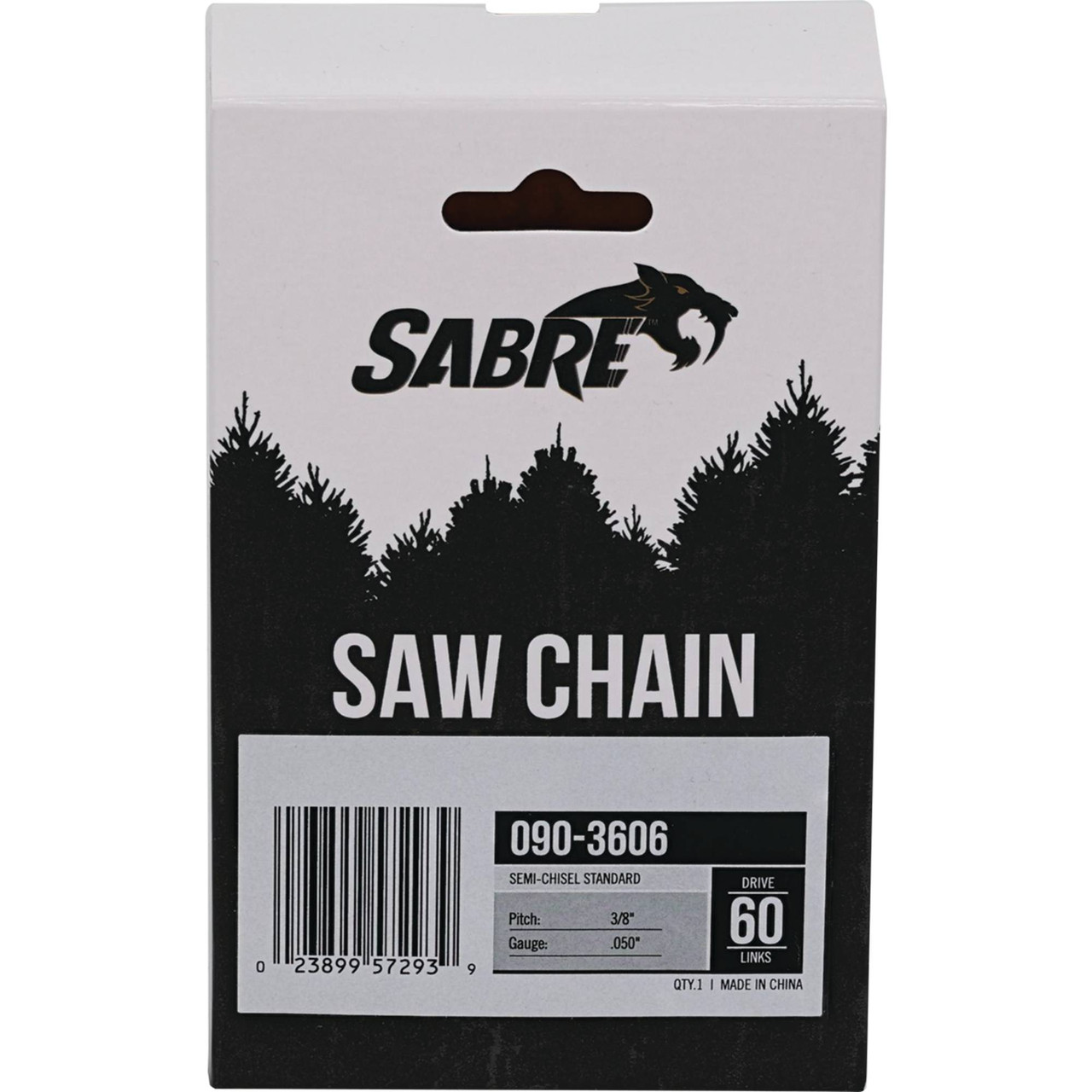 Sabre 090-3606 Chain Pre-Cut Loop 60 DL (Replaces 3/8", .050", Semi ...