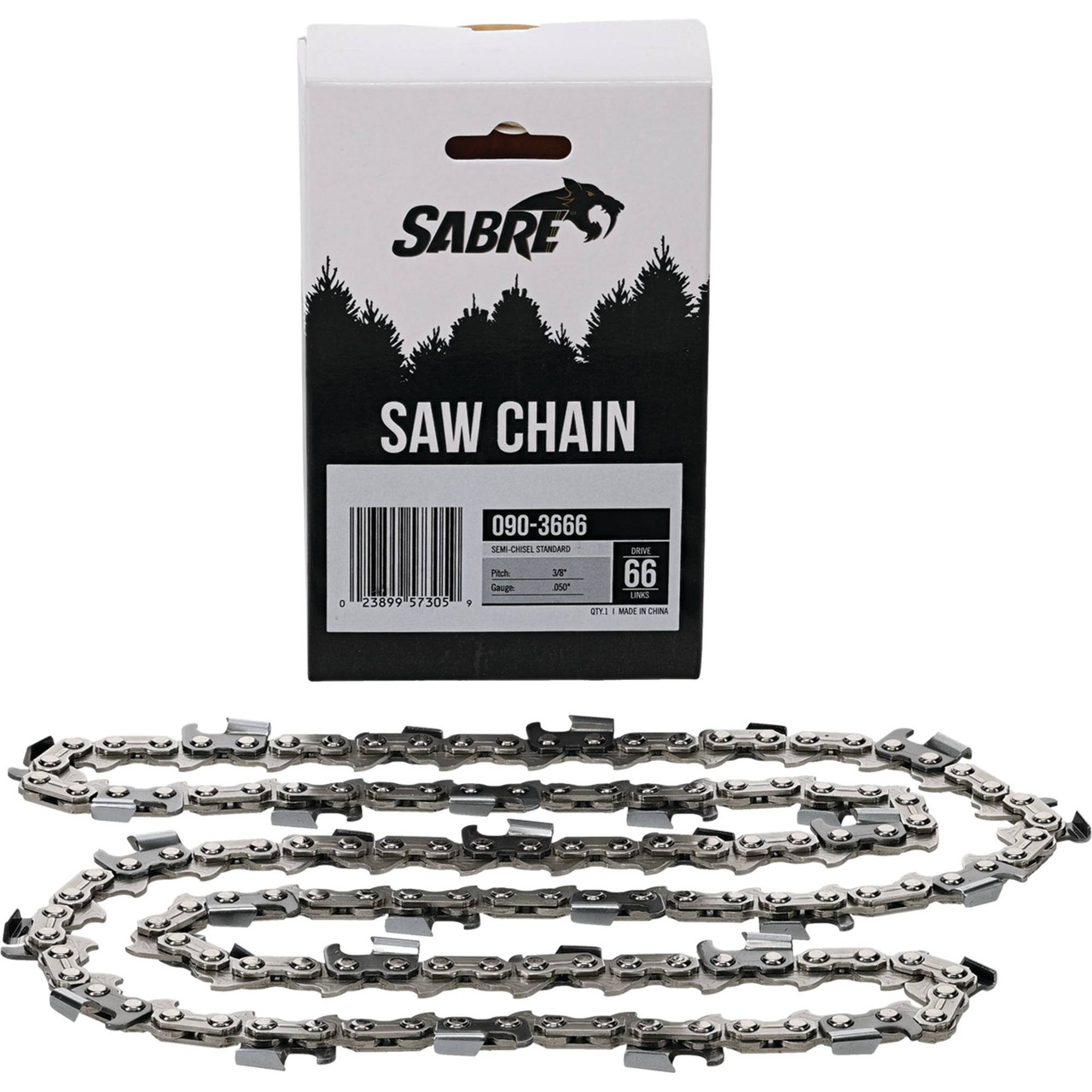 Sabre 090-3666 Chain Pre-Cut Loop 66 DL (Replaces 3/8", .050", Semi ...