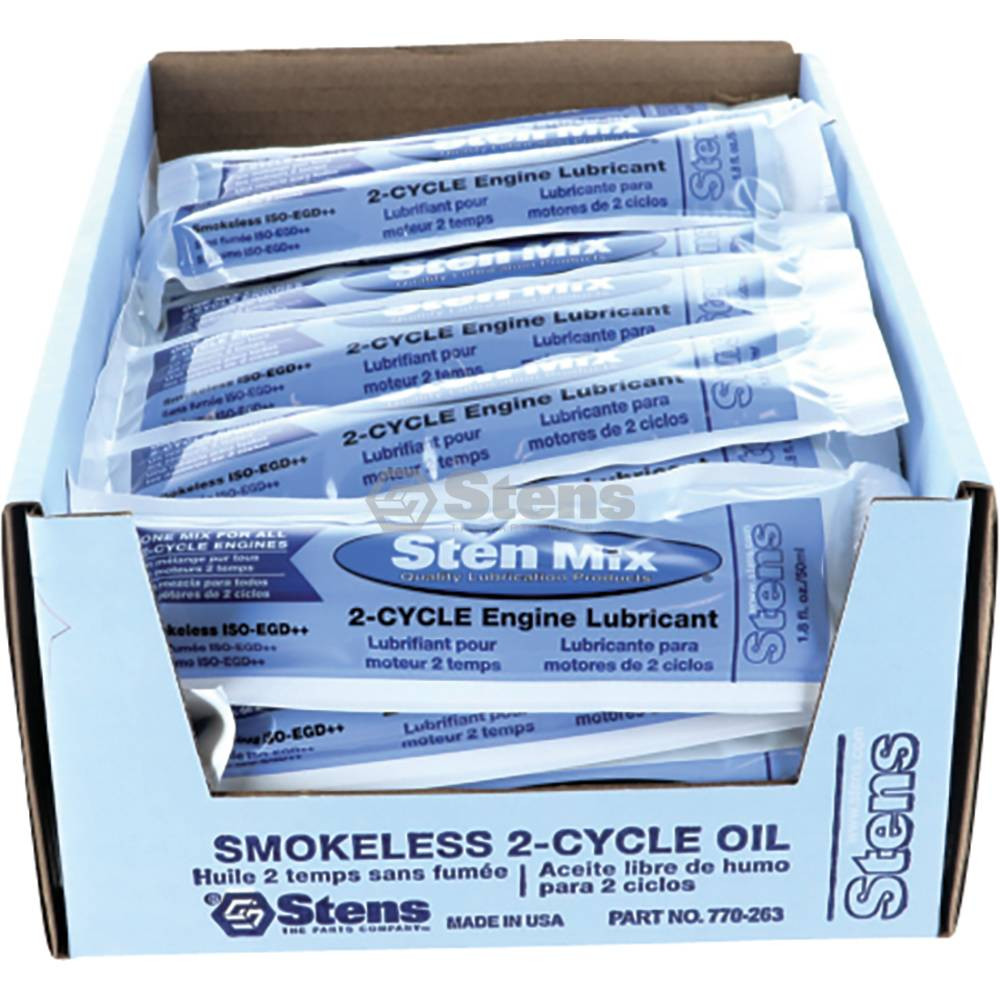 Sten Mix 770-255 2-Cycle Oil, Six 1.8 oz. pillow packs - Spraywell