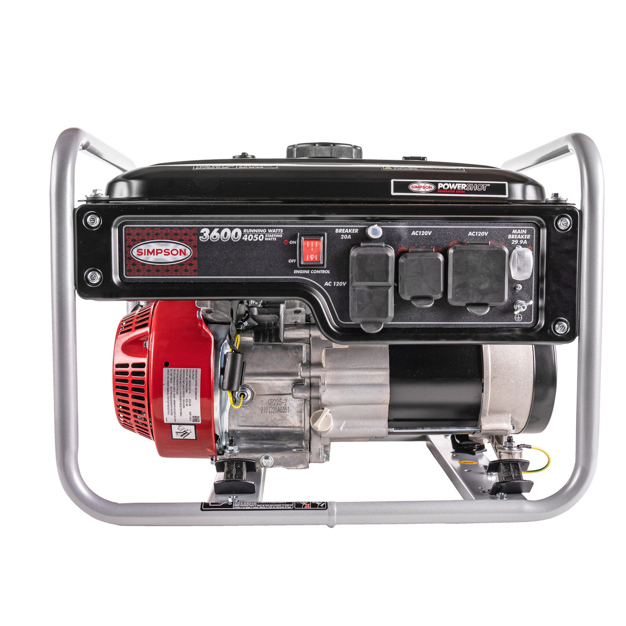Simpson 70068 SPG3640 PowerShot 3600 Watt Portable Generator (49-State ...