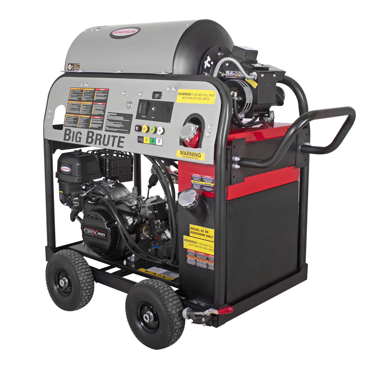 Simpson BB65129 Big Brute 4000 PSI 4.0 GPM (Gas - Hot Water) Horizontal ...