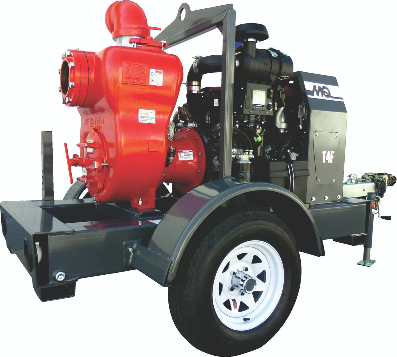 Multiquip MQ600HTB 6" Trash Pump (1600 GPM) with Trailer w/ 2" Ball ...