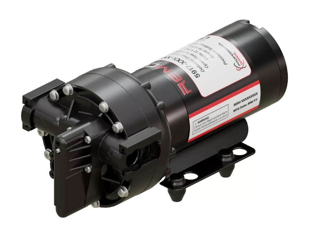 Remco SmoothFlo 12V Electric Soft Wash Diaphragm Pump, 5.3 GPM, 100 PSI ...