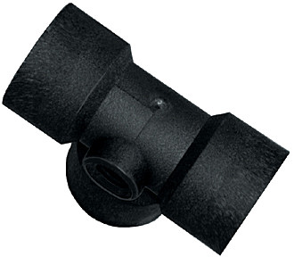 TerreMax Tee 1/2" Female NPT w/ 1/4" Gauge Port Fitting (Poly) - Spraywell