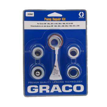 Graco 222587 Pump Packing Repair Kit for EM 380/390/490, Ultra 400/433 ...