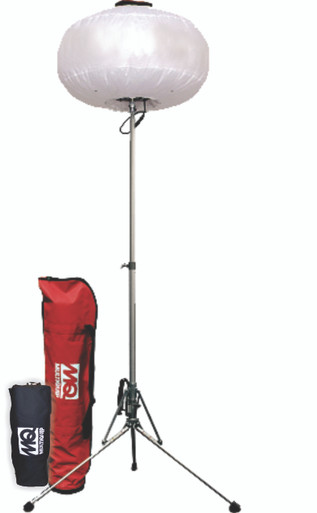 Multiquip GB3LED 300W LED Diffuser Balloon Light, Tripod Stand w/ 3 ...