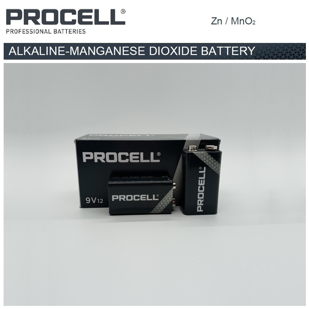 Duracell Procell PC1604 9 Volt, Alkaline 9V Battery 12 Pack