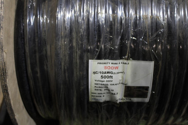 Priority Wire 5C/10AWG-600VSOOW Wire/Cable/Cord 500FT
