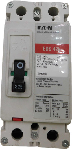 Eaton EDS2225 Molded Case Breakers (MCCBs) EDS 2P 225A 240V 50/60Hz 2Ph ...