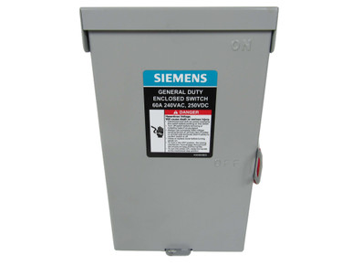 Siemens GF222NA Safety Switches GF 2P 60A 240V 50/60Hz 1Ph Fusible ...