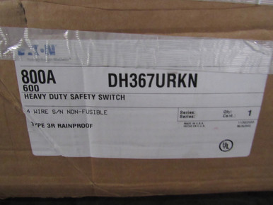 Eaton DH367URKN Safety Switches DH 3P 800A 600V 50/60Hz 3Ph Non Fusible ...