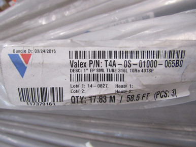 Valex T4A-0S-0100-065B0 Conduit 58.5 FT