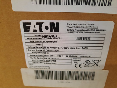 Eaton IQ250SA6512 Energy Meters IQ 250 Submeter 5A 400V 50/60Hz