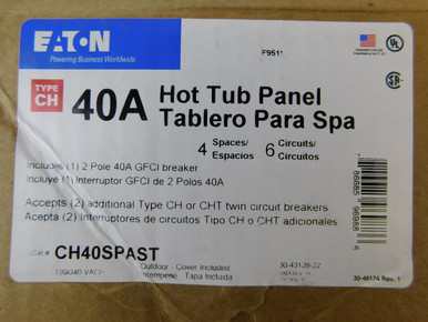 Eaton CH40SPAST Loadcenters and Panelboards CH 40A 120V 50/60Hz 1Ph ...