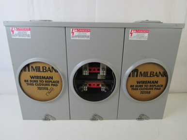 Milbank U7363-DL Meter Sockets 100A 300VAC 1Ph 3 Position 3Wire 4Jaws ...