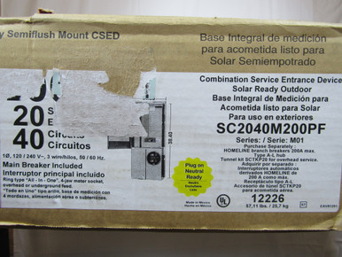 Square D SC2040M200PF Loadcenters and Panelboards SC 200A 240V 50/60Hz ...