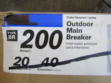 Eaton BR2040B200R Loadcenters and Panelboards BR 1P 200A 240V 50/60Hz ...