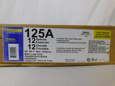Square D QO312L125GRB Loadcenters and Panelboards QO 125A 240V 50/60Hz ...
