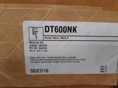 Eaton DT600NK Meter and Meter Socket Accessories 600A 600V