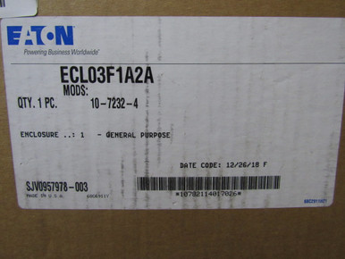 Eaton ECL03F1A2A Enclosed Contactors Electrically Held 2P 200A 120V 50 ...