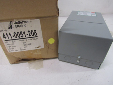Jefferson Electric 411-0051-208 Dry Type Transformers 240V 1Ph NEMA 3R
