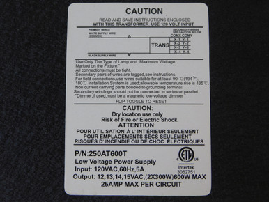 Encompass Lighting Group 250AT600T Other Power Supplies 5-25A 120VAC ...