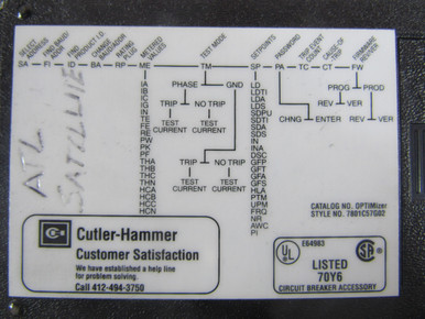 Cutler Hammer OPTIMIZER Trip Units Digitrip