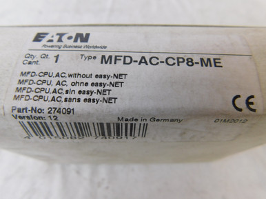 Eaton MFD-AC-CP8-ME Relays 100-240V