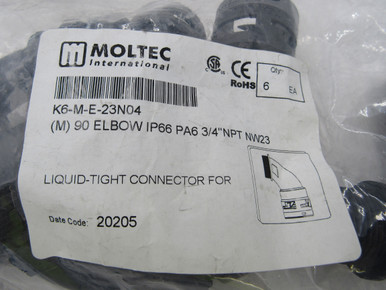 Moltec K6-M-E-23N04 EMT/Elbow/Coupling/Joint 90 Degree Elbow 6BOX