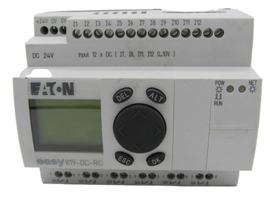 Eaton EASY819-DC-RC Relays Programmable Relay 24VDC w/ Clock w/ Display