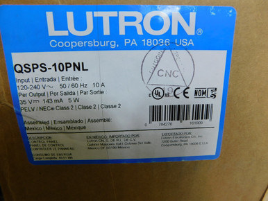 Lutron QSPS-10PNL Other Power Supplies 10A 120/240V 5W