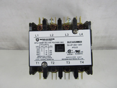 Breakers Unlimited BUC343UMM20 Definite Purpose Contactors 4P 30A 120V