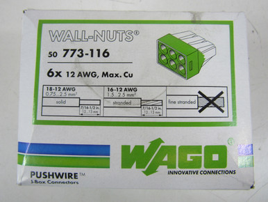 Wago 773-116 Terminal Blocks Wall-Nuts