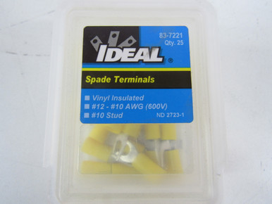 Ideal 83-7221 Terminal Blocks Spade Terminal 25BOX